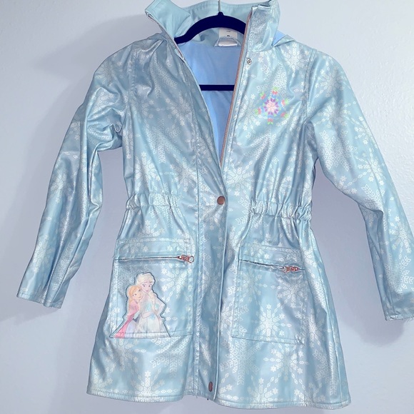 Disney | Jackets & Coats | Frozen Raincoatspring Jacket With Hoodie ...